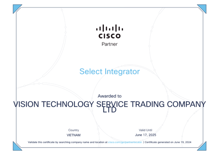 Chứng Nhận – Vision Technology Services Co., Ltd
